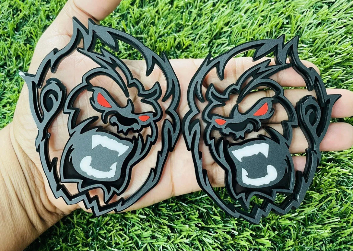 Sasquatch Emblem Bigfoot Badges Red Eye Custom With White Teeth New Se ...