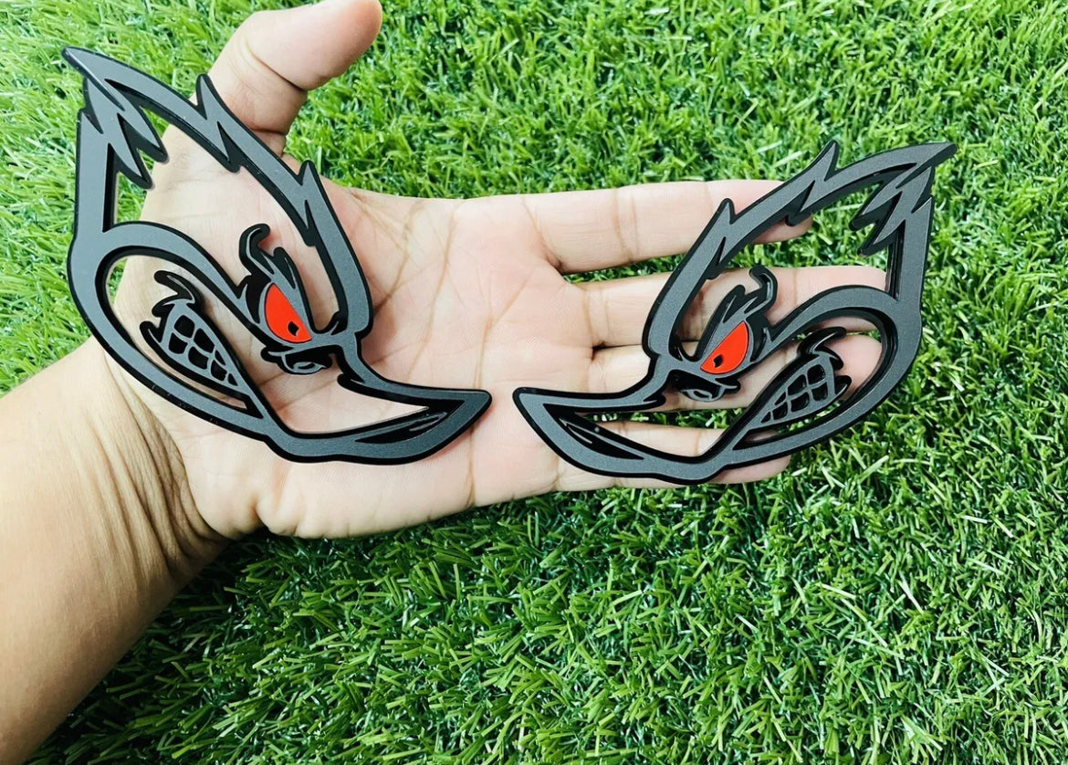 Racing Woodpecker Emblem Badges Red Eye Badge Addictz Custom New Car/T ...